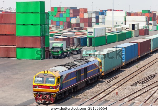 Train Carrying Containers Stock Photo 281856554 | Shutterstock