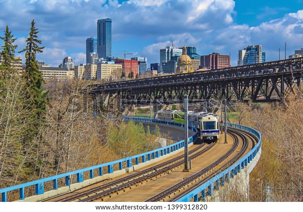 Train Coming Down Track Stock Photo (Edit Now) 1399312820