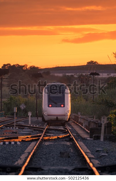 Train Sunset Stock Photo 502125436 | Shutterstock