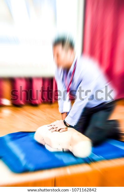 Training Basic Life Support Resuscitation Cpr Stock Photo 1071162842 ...