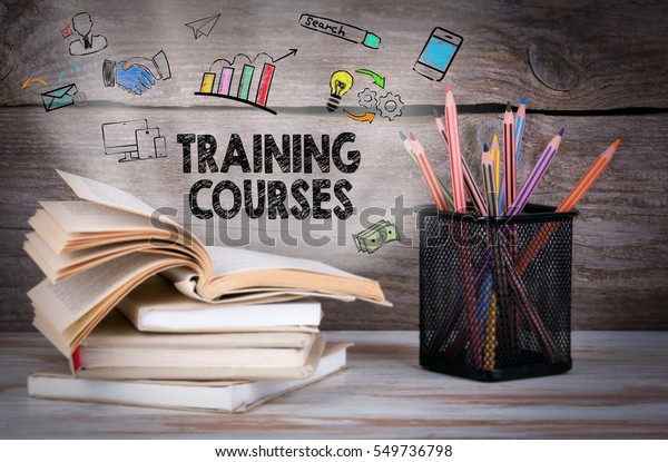 Training Courses Business Concept Stack Books Stock Photo (Edit Now ...