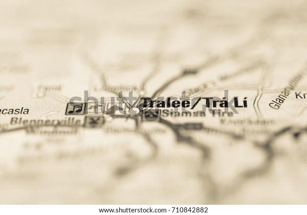 Tralee On Map Stock Photo 710842882 | Shutterstock