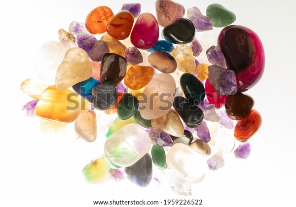 Translucent Colored Backlit Rocks Lots Textures Stock Photo 1959226522 ...