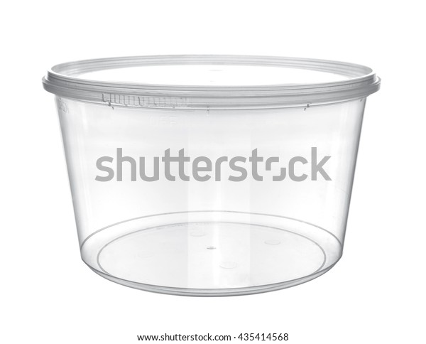 Translucent Plastic Container On White Background Stock Photo 435414568 ...