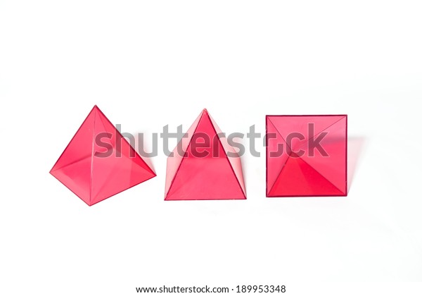 Translucent Red Pyramids Several Different Angles Stock Photo 189953348 ...