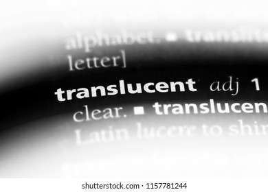 Translucent Word Dictionary Translucent Concept Stock Photo 1157781244 ...