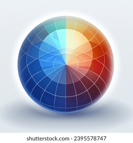 Transparent Sphere Graph One Coloured Quadrant Gambar yang dibuat AI ...