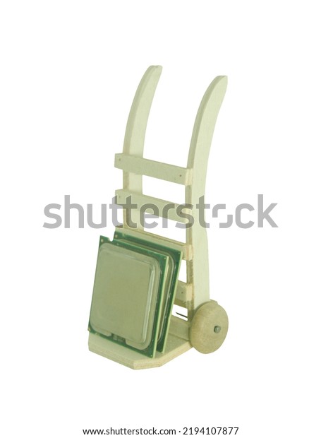 Transport Cpu Wheelbarrow Processors Computer Wheelbarrow Stock Photo ...