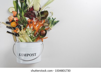 Trash Bin Composting Leftover Kitchen Concept Stock Photo 1504801730 ...