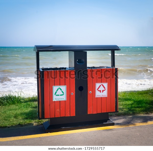 Trash Can Separation Garbage Save Ecology Stock Photo 1729555717 ...