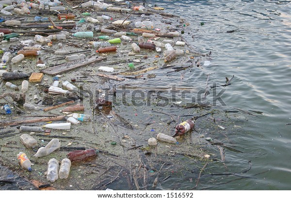 Trash River Stock Photo (Edit Now) 1516592