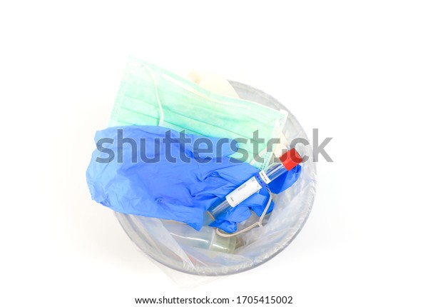 Trash Surgery Disposable Objects On White Stock Photo 1705415002 ...