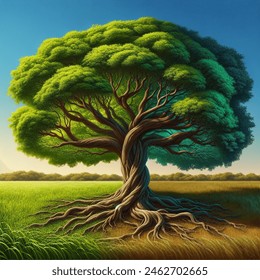 Simplified Clip Art Tree Half Alive AI-generated image 2480637269 ...