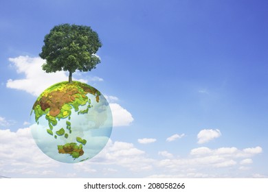 Tree Globe Stock Photo (Edit Now) 208058194