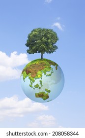 Tree Globe Stock Photo (Edit Now) 208058194