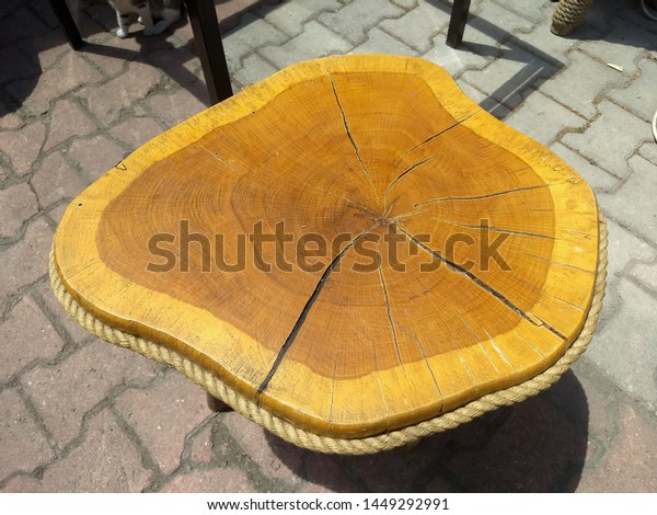 Tree Trunk Cross Section Coffee Table Stock Photo 1449292991 | Shutterstock