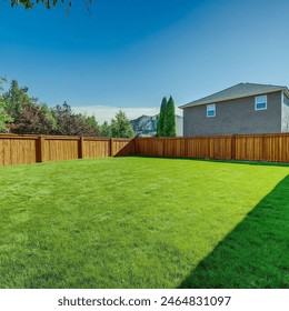 Nice Open Empty Backyard Green Grass AI-generated image 2464826473 ...