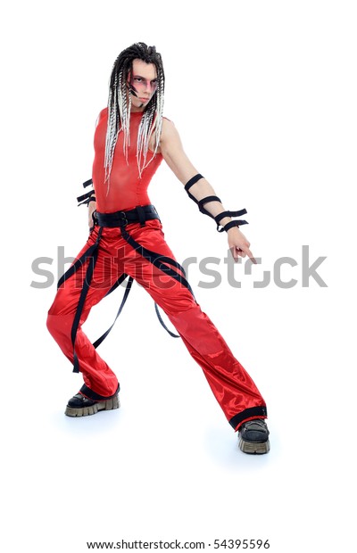 Trendy Young Man Dreadlocks Dancing Shot Stock Photo (Edit Now) 54395596