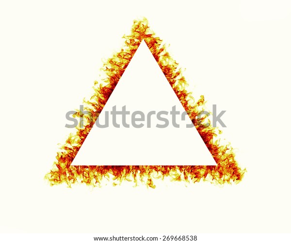 Triangle Fire Flames Frame On White Stock Photo 269668538 | Shutterstock