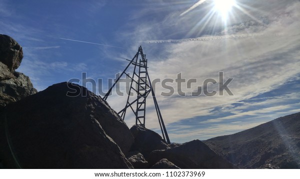 Triangle Object Ladder Attached Standing On Stock Photo (Edit Now ...