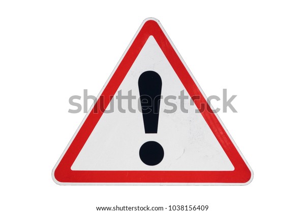 Triangular Red Border Road Sign Danger Stock Photo 1038156409 ...