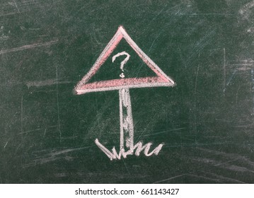 Triangular Sign Question Mark On Chalkboard Stock Photo 661143427 ...