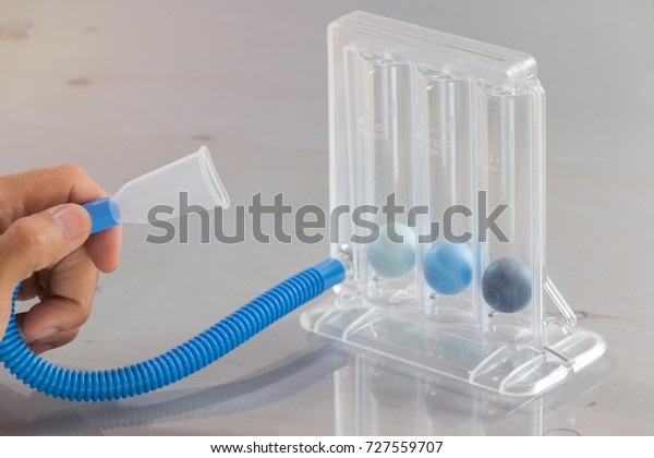 Triflow Incentive Spirometer Inhalation Exercise Stock Photo (Edit Now ...