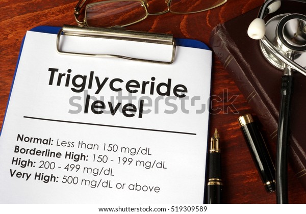 Triglyceride Level Chart On Table Stock Photo (Edit Now) 519309589