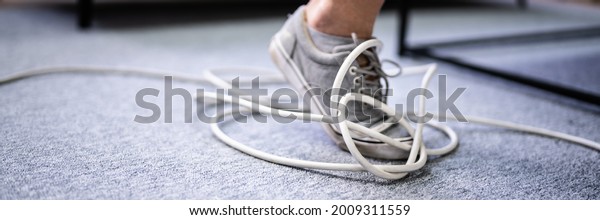 Trip Over Wire Cable Cable Fall Stock Photo 2009311559 | Shutterstock