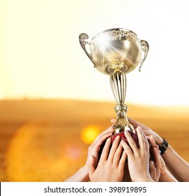 2,845 Hand raising trophy Images, Stock Photos & Vectors | Shutterstock
