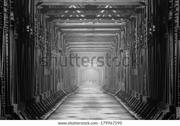 Truss Bridge Black Withe Stock Photo 179967590 | Shutterstock