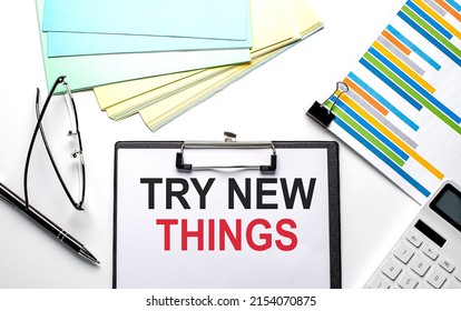 Try New Things Text On Paper Stock Photo 2154070875 | Shutterstock