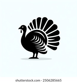 Turkey Logo Flat Vector One Color AI-generated image 2506292053 ...