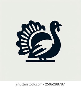 Turkey Logo Flat Vector One Color AI-generated image 2506292053 ...