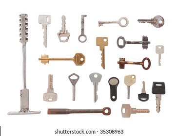 Twenty Different Types Keys Big Small Foto Stok 35308963 | Shutterstock