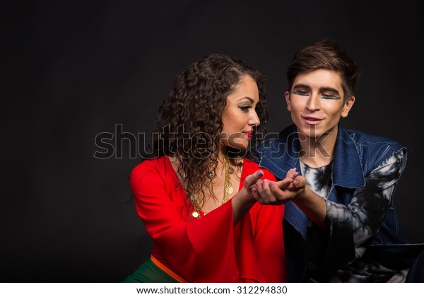 Two Actors Posing On Dark Background Stock Photo 312294830 | Shutterstock