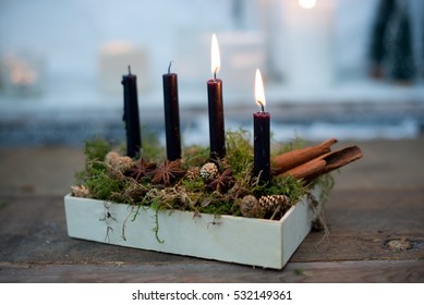 Typical Swedish Advent Candle Stick Holder Stock Photo 239207746 ...