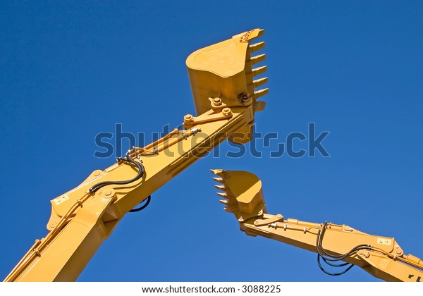 Two Back Hoe Diggers High Sky Stock Photo 3088225 | Shutterstock