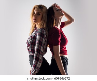Two Beautiful Models Posing Stock Photo 609846872 | Shutterstock