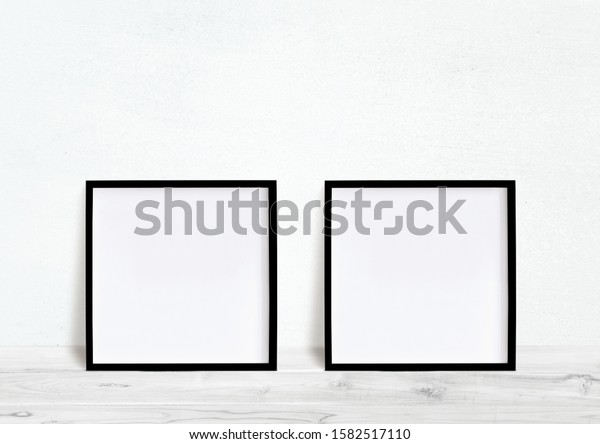 Two Black Square Frame Image Mockup Stock Photo 1582517110 | Shutterstock