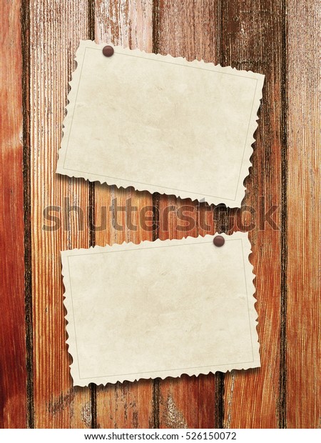 Two Blank Old Postcard Frames Pins Stock Photo 526150072 | Shutterstock