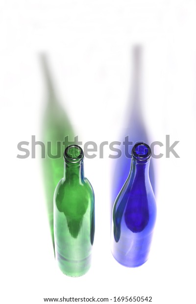 Two Bottles Shadow White Background Stock Photo 1695650542 | Shutterstock