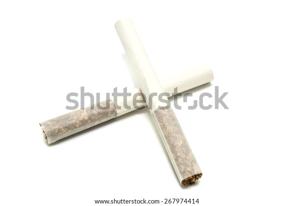 Two Cigarette Without Filter On White Stock Photo 267974414 | Shutterstock