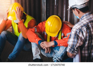 Two Construction Workers Mourning Sad Seats Stock Photo (Edit Now ...