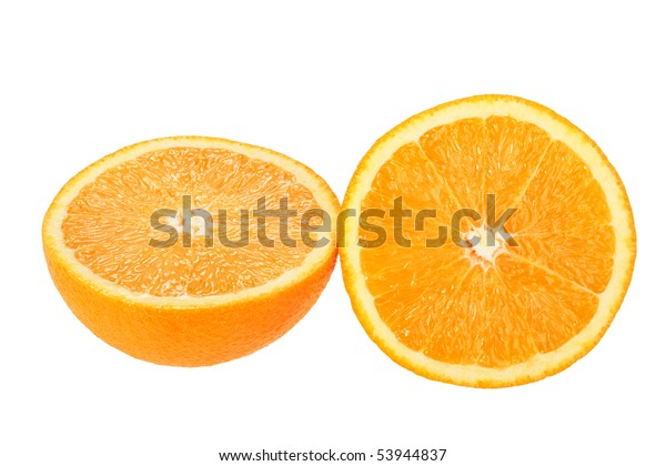 Two Cross Section Orange Isolated On Stock Photo 53944837 | Shutterstock