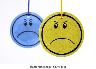 Two Drawn Faces Representing Enemies Stock Photo 681954541 | Shutterstock