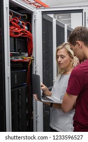Two Engineers Data Center Server Room Stock Photo 1233596527 | Shutterstock