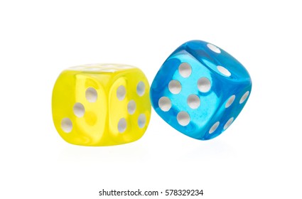Two Falling Dice Isolated On White Stock Photo 578333812 | Shutterstock