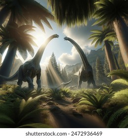 Want Prehistoric Scenario That Has Volcano AI-generated image ...