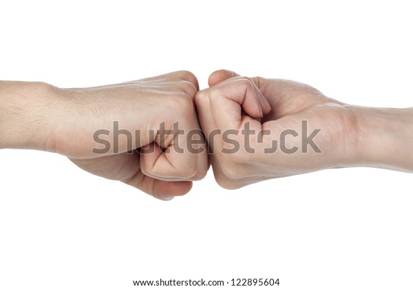 Two Fists Reverse Position Doing Fist Stock Photo (Edit Now) 122895604